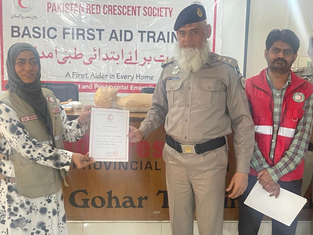 Pakistan Red Crescent Trains Motorway Police