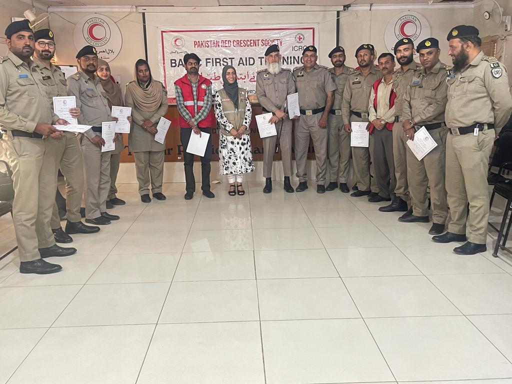 Pakistan Red Crescent Trains Motorway Police